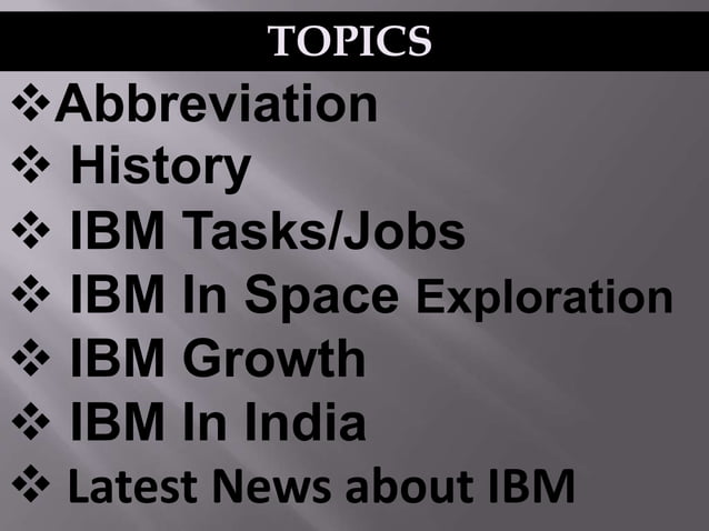 Ibm presentation ppt | PPTX