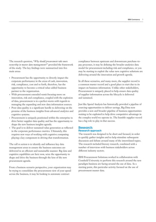 Data Management - Enabling the new procurement agenda | PDF