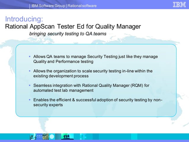 IBM Rational App Scan Tester Edition and Quality Manager | PDF