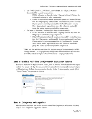 IBM Real-time Compression Evaluation User Guide for IBM Storwize V7000 ...