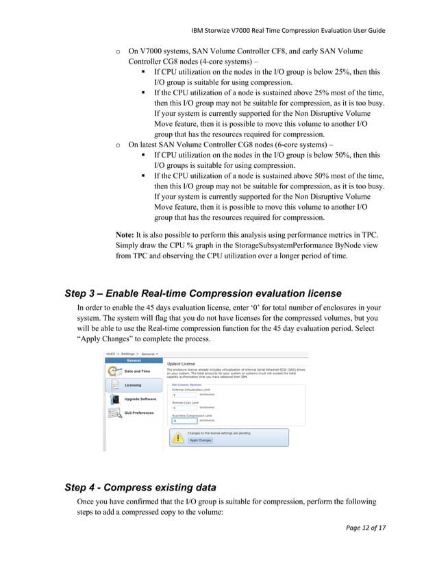 IBM Real-time Compression Evaluation User Guide for IBM Storwize V7000 ...