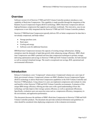 IBM Real-time Compression Evaluation User Guide for IBM Storwize V7000 ...