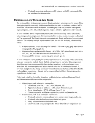 IBM Real-time Compression Evaluation User Guide for IBM Storwize V7000 and SAN Volume Controller ...
