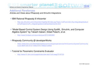 IBM Rhapsody and MATLAB/Simulink | PDF