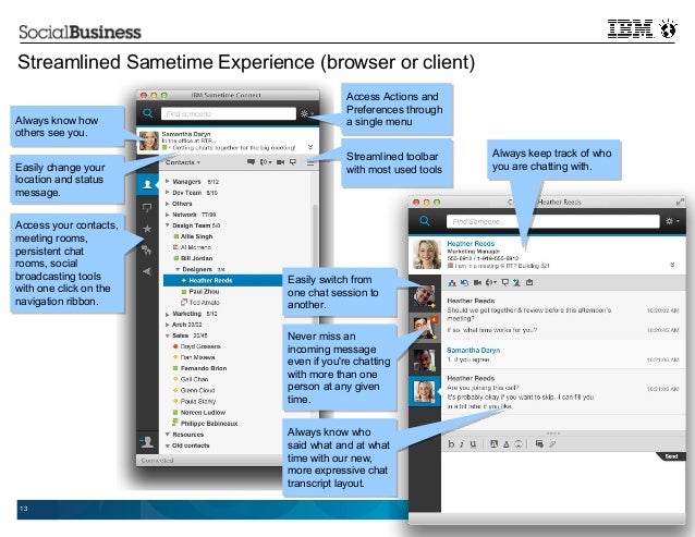 Ibm sametime 9 for social communications