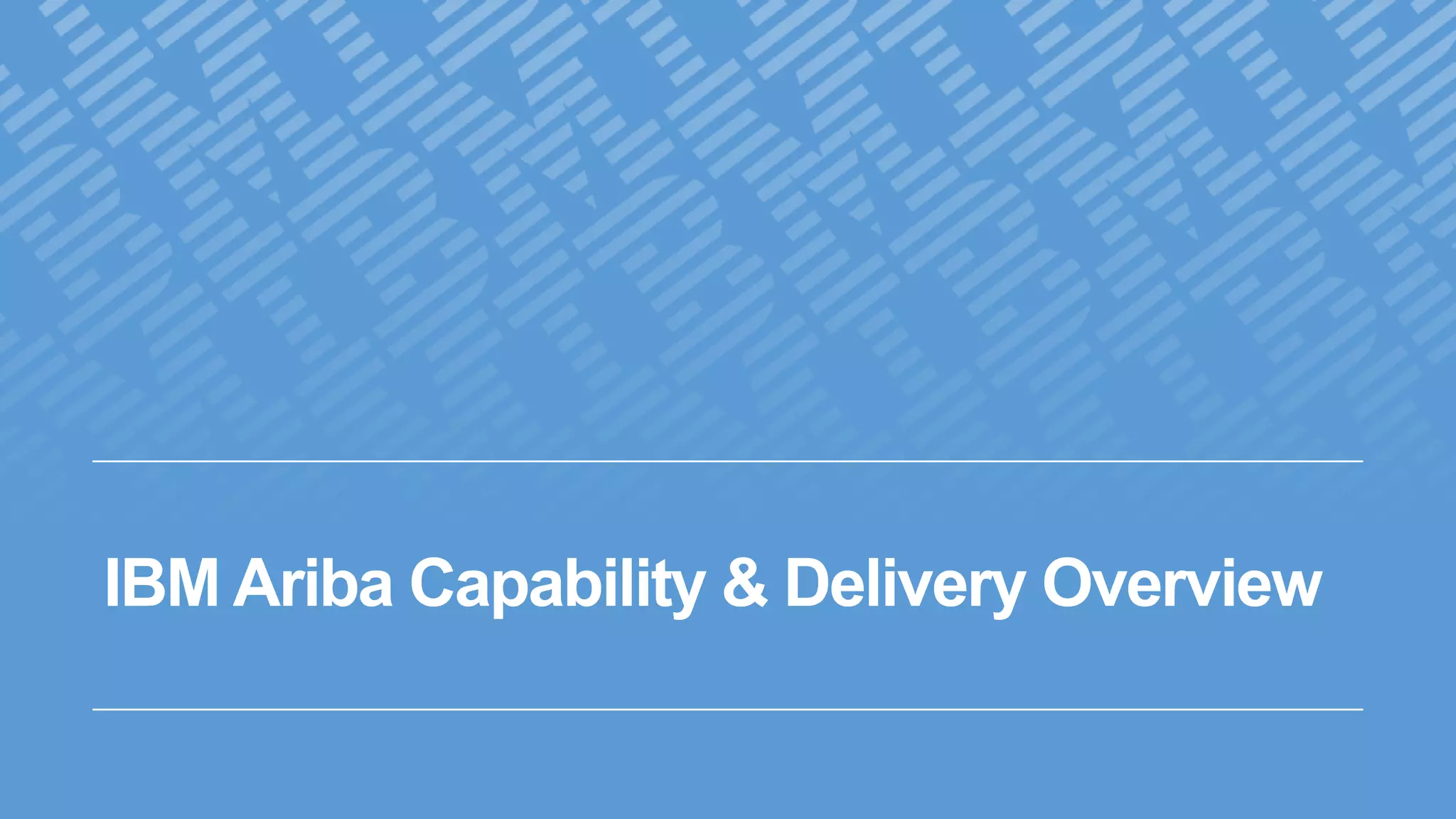 IBM SAP Ariba Overview | PDF