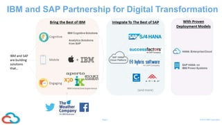 IBM-SAP Partnership: Driving the Digital Transformation | PPT