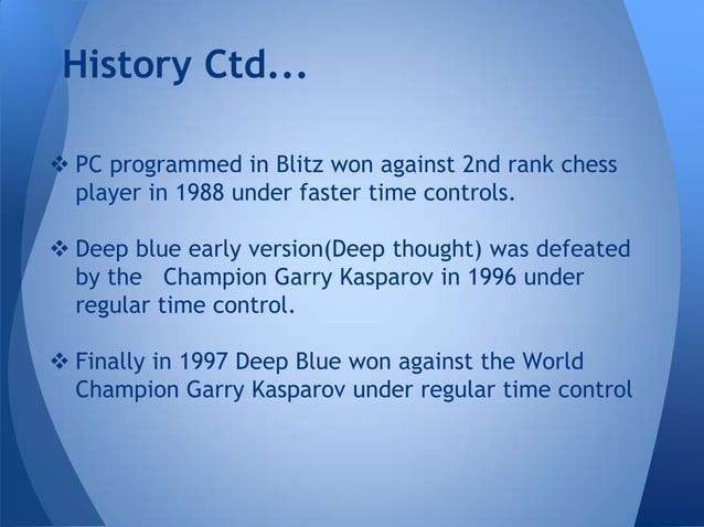 Ibm's deep blue chess grandmaster chips | PPT