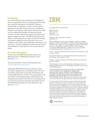 IBM Security Products: Intelligence, Integration, Expertise | PDF