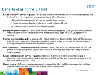 Usage and Benefits of IBM SR Tool | PPT