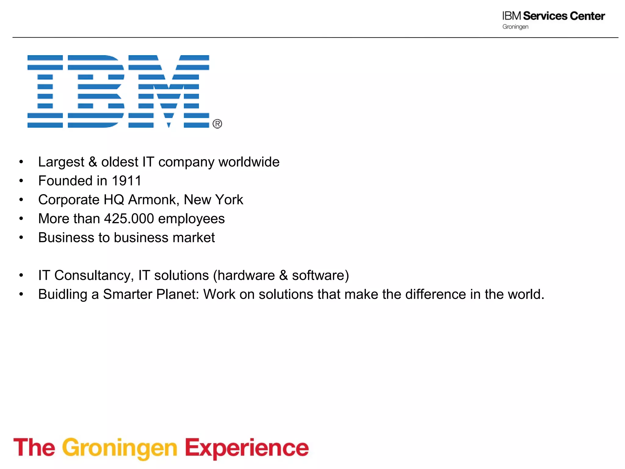 International HR, IBM Values & Diversity | PPT
