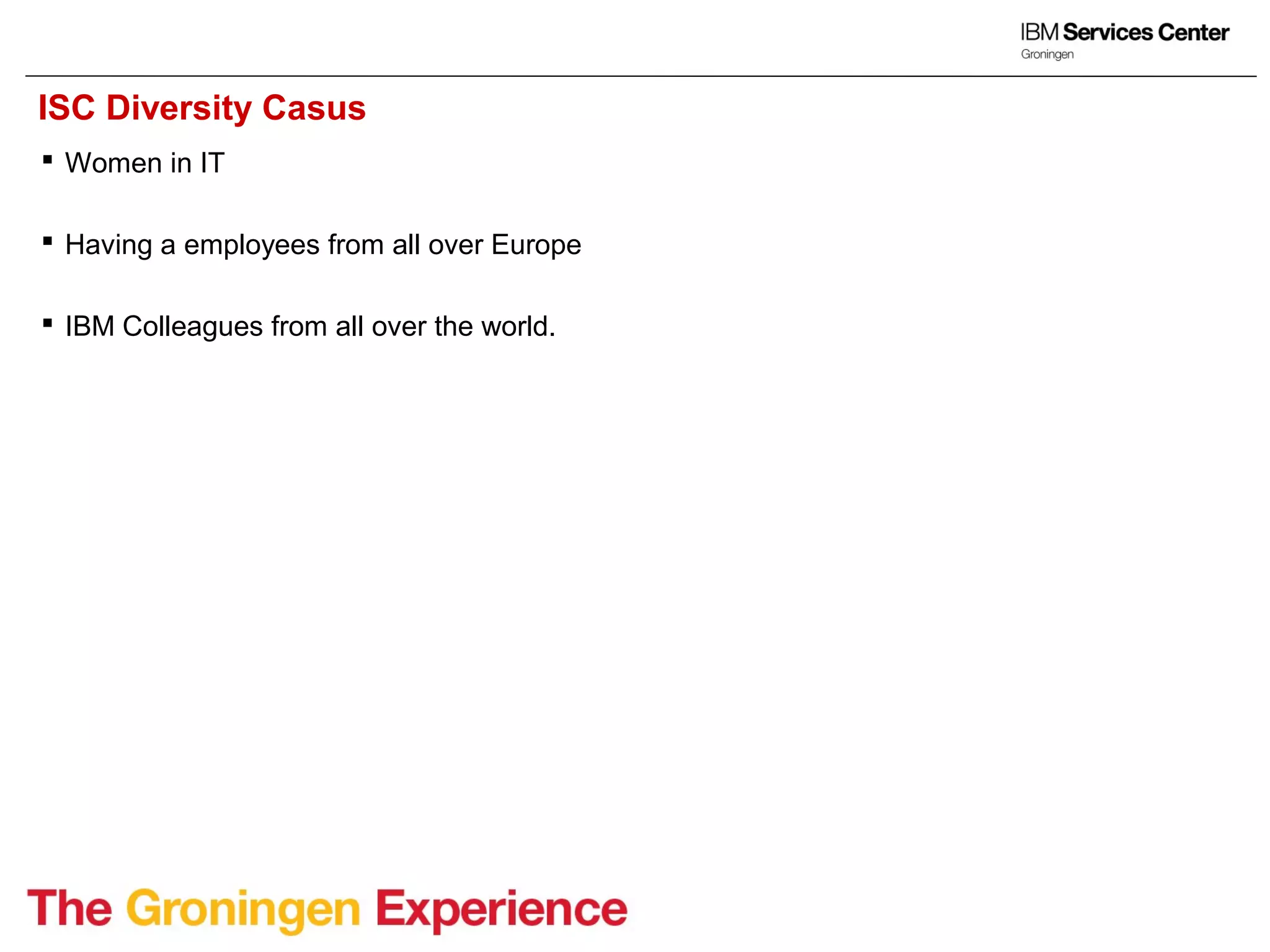 International HR, IBM Values & Diversity | PPT