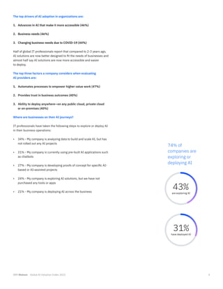 Ibm's global ai adoption index 2021 executive summary | PDF