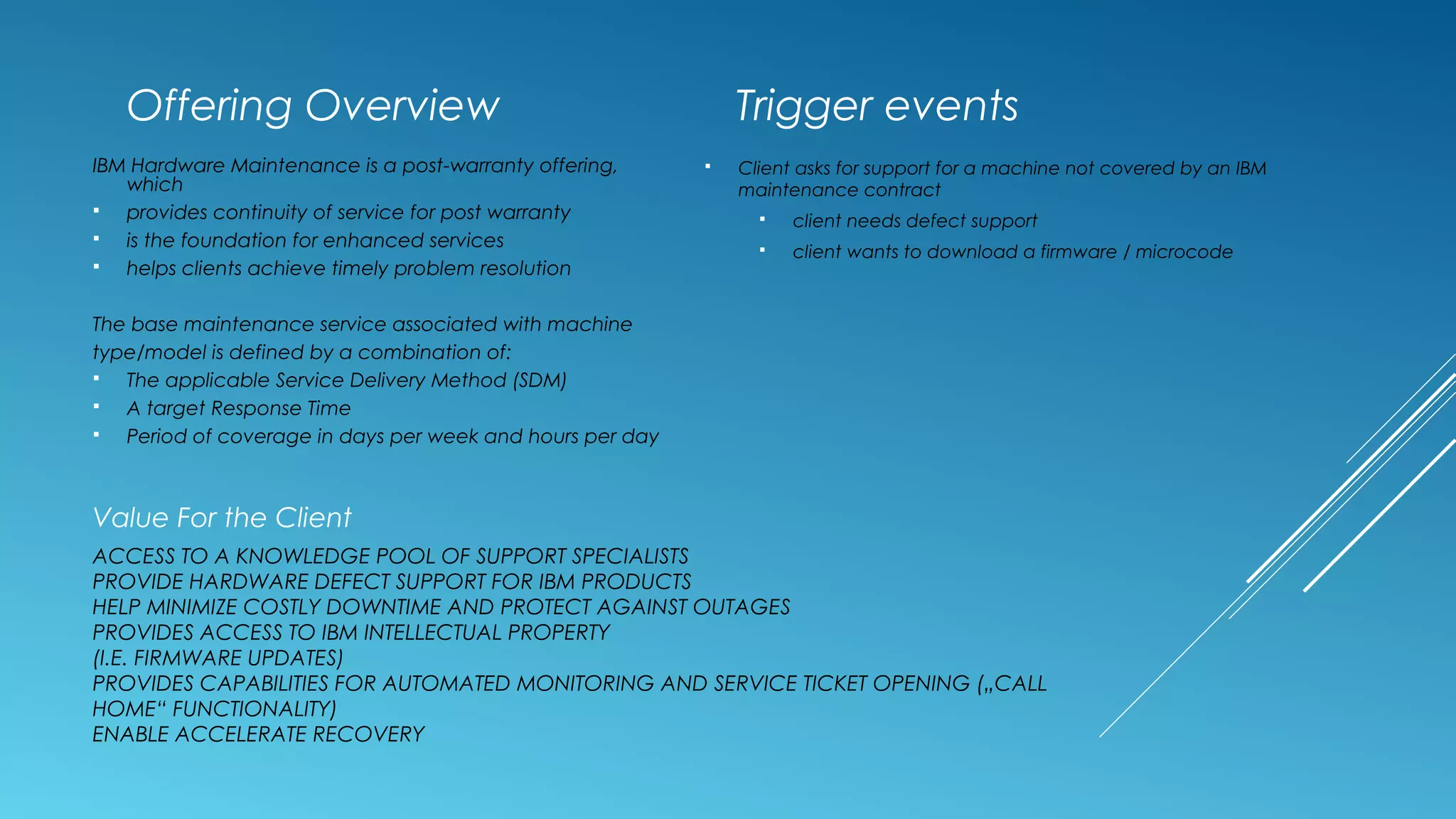 IBM Maintenance Offerings | PPT