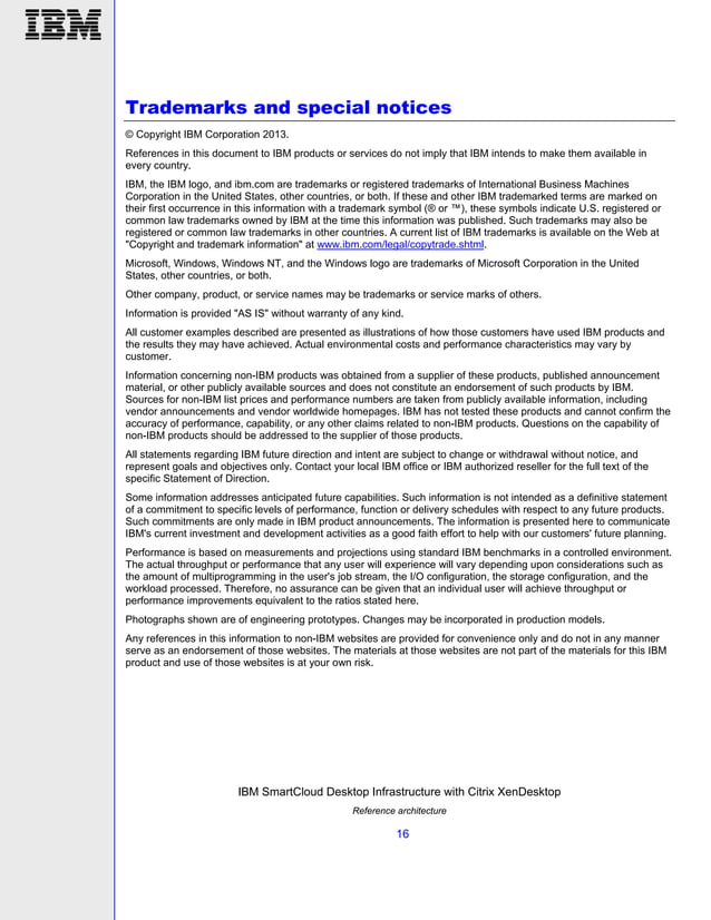 IBM SmartCloud Desktop Infrastructure with Citrix XenDesktop | PDF ...
