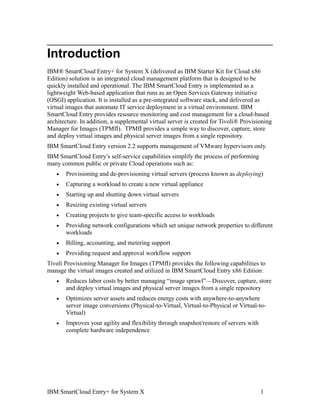Ibm smart cloud entry+ for system x user guide | PDF