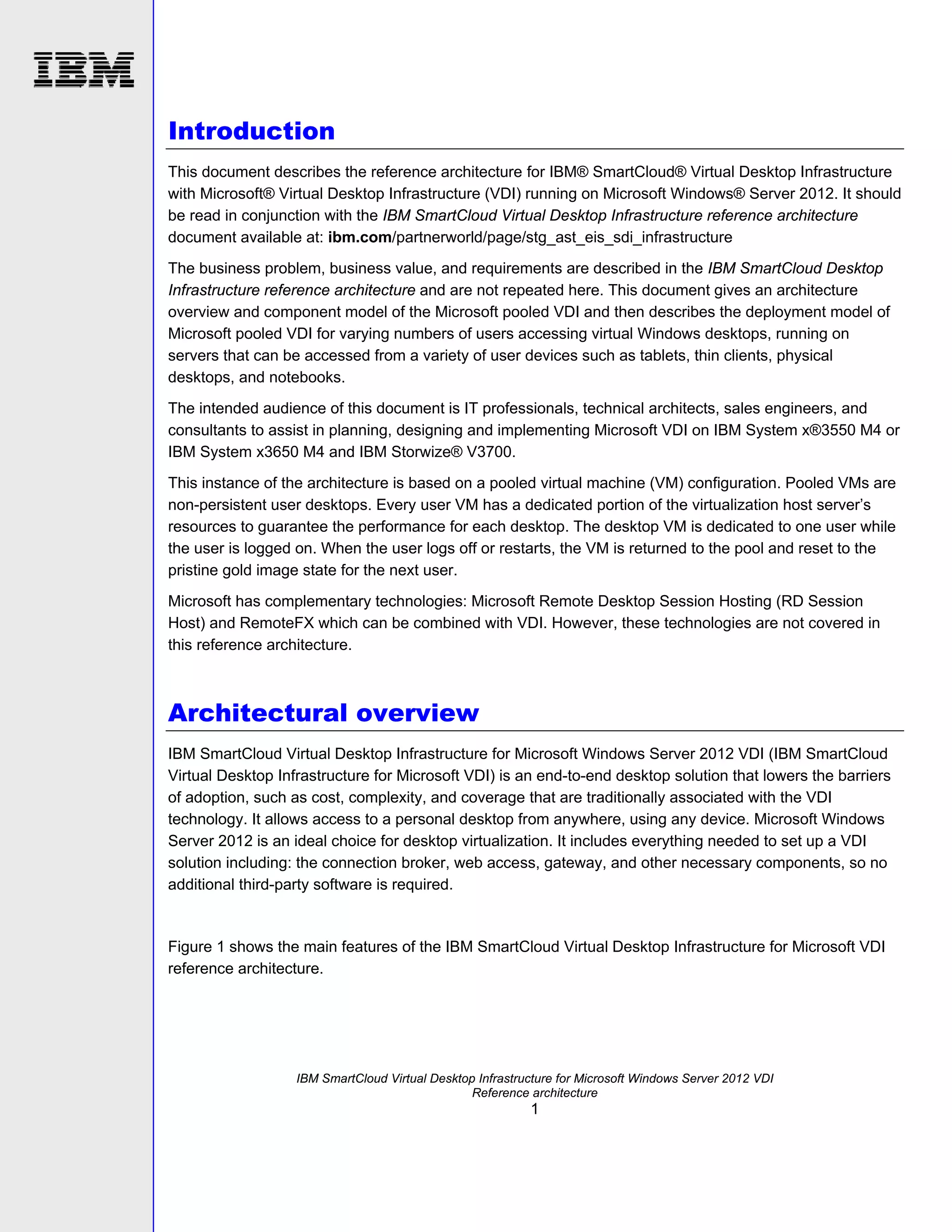 IBM SmartCloud Virtual Desktop Infrastructure for Microsoft Windows ...