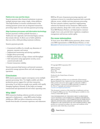 IBM Smarter Payments | PDF