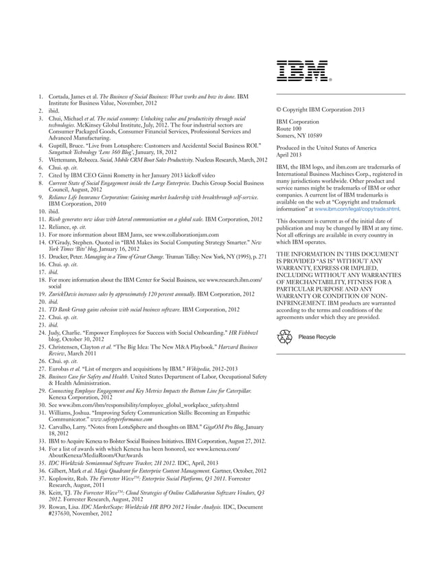 IBM social business patterns paper / April 2013 - Venite a vederli il ...