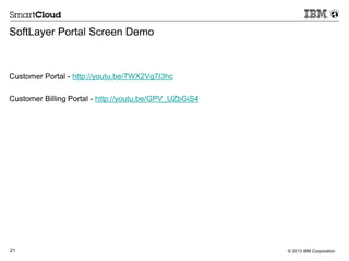 IBM SoftLayer Overview - July 2014 | PPTX | Cloud Computing | Internet