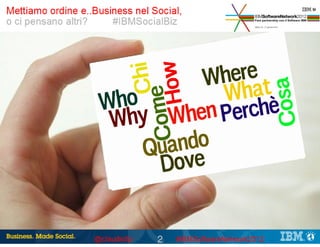 Ibm software network2012 claudio cinquepalmi #ibmsocialbiz | PDF