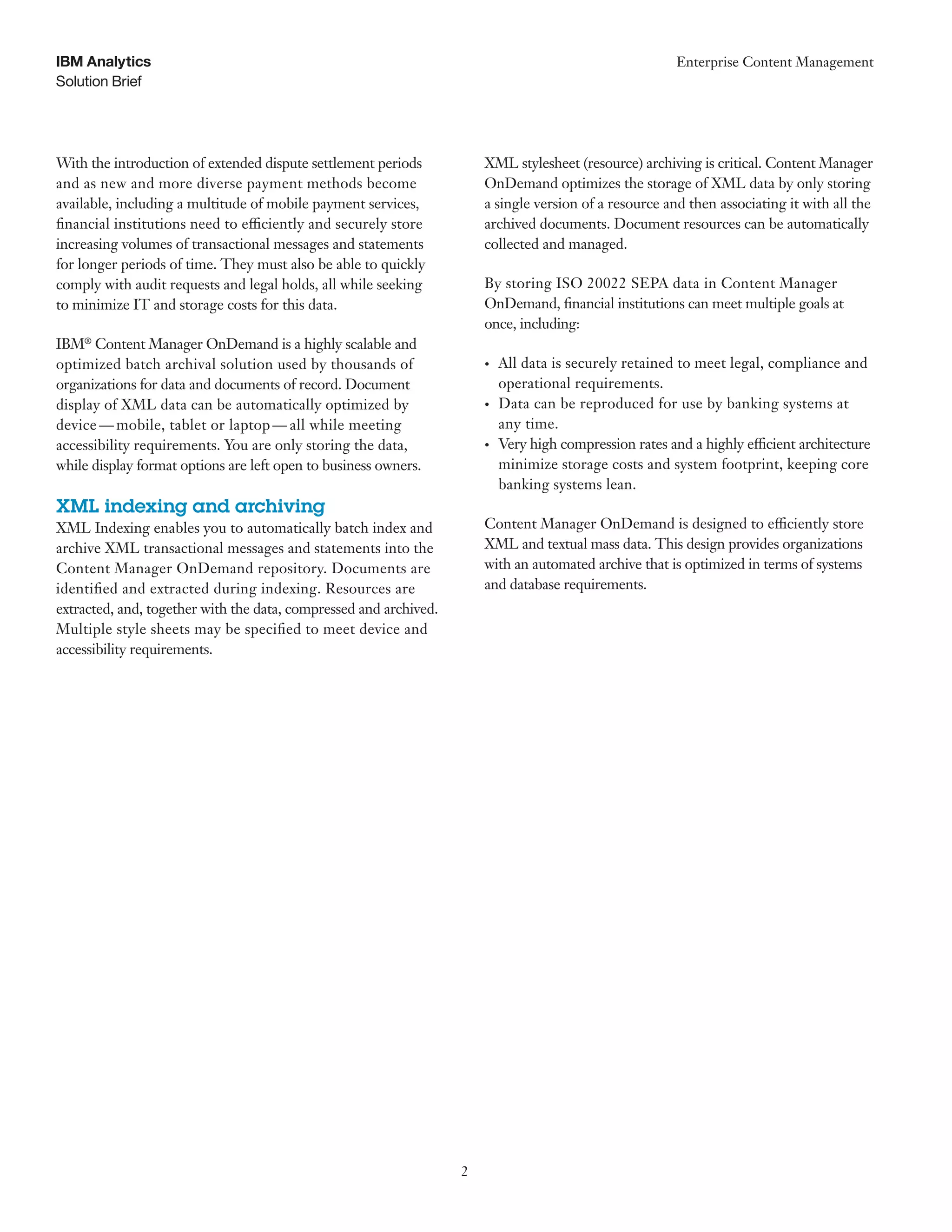 IBM Content Manager OnDemand | PDF