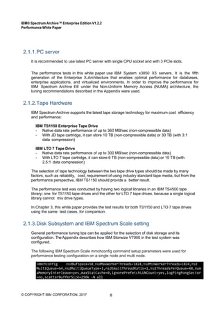 Ibm spectrum archive ee v1.2.2 performance white_paper v1.1 | PDF