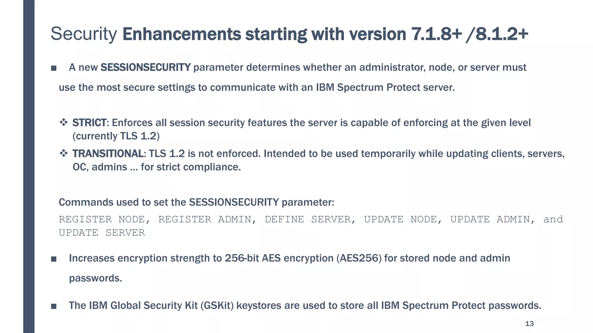 Ibm Spectrum Protect Secure Communication Overviewpptx Operating