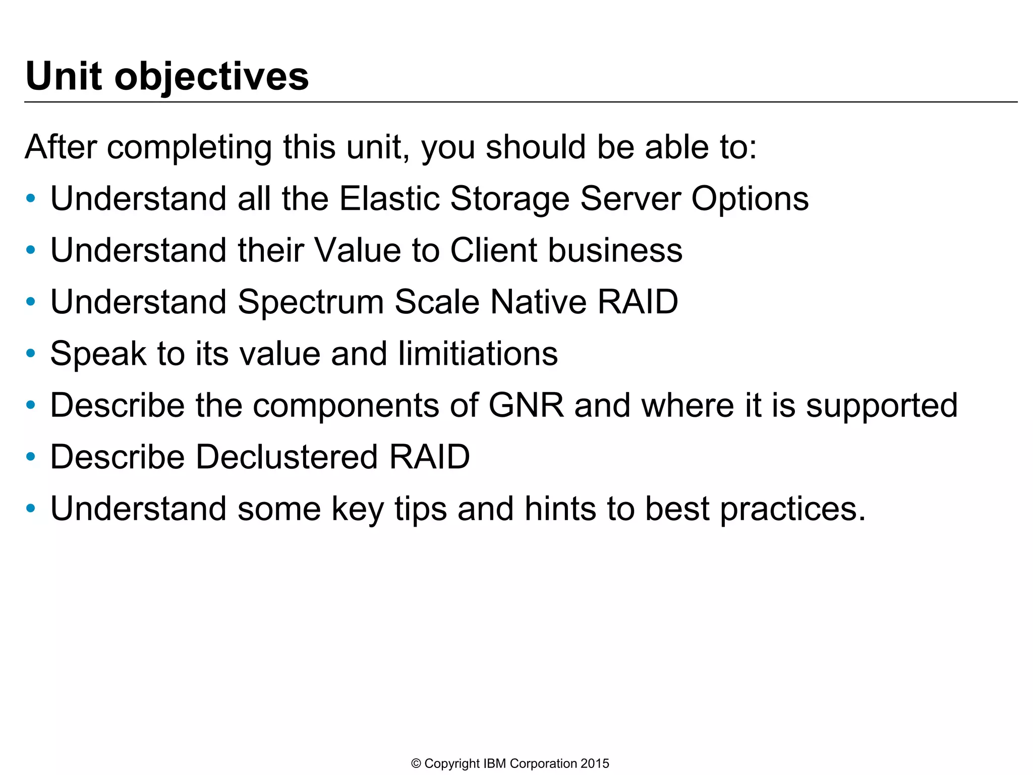 Ibm spectrum scale fundamentals workshop for americas part 5 ess gnr ...