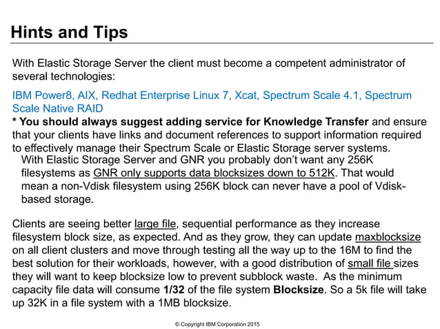 Ibm spectrum scale fundamentals workshop for americas part 5 ess gnr-usecases-hints-tips | PPTX