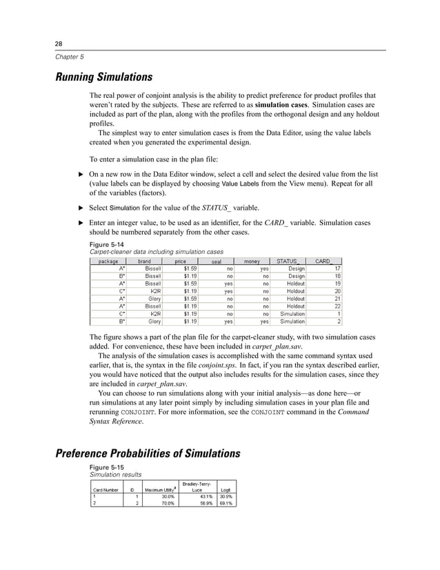 Ibm spss conjoint | PDF