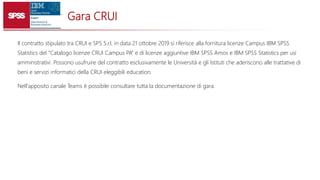 IBM SPSS Statistic per le Università italiane | PPSX