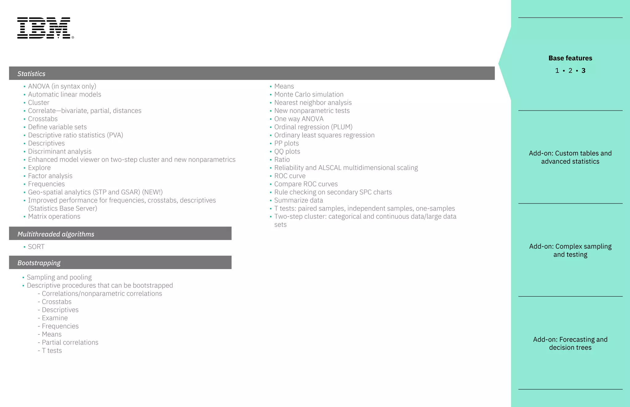 Ibm Spss Statistics Subscription 월 구독 제품 구성 Ppt