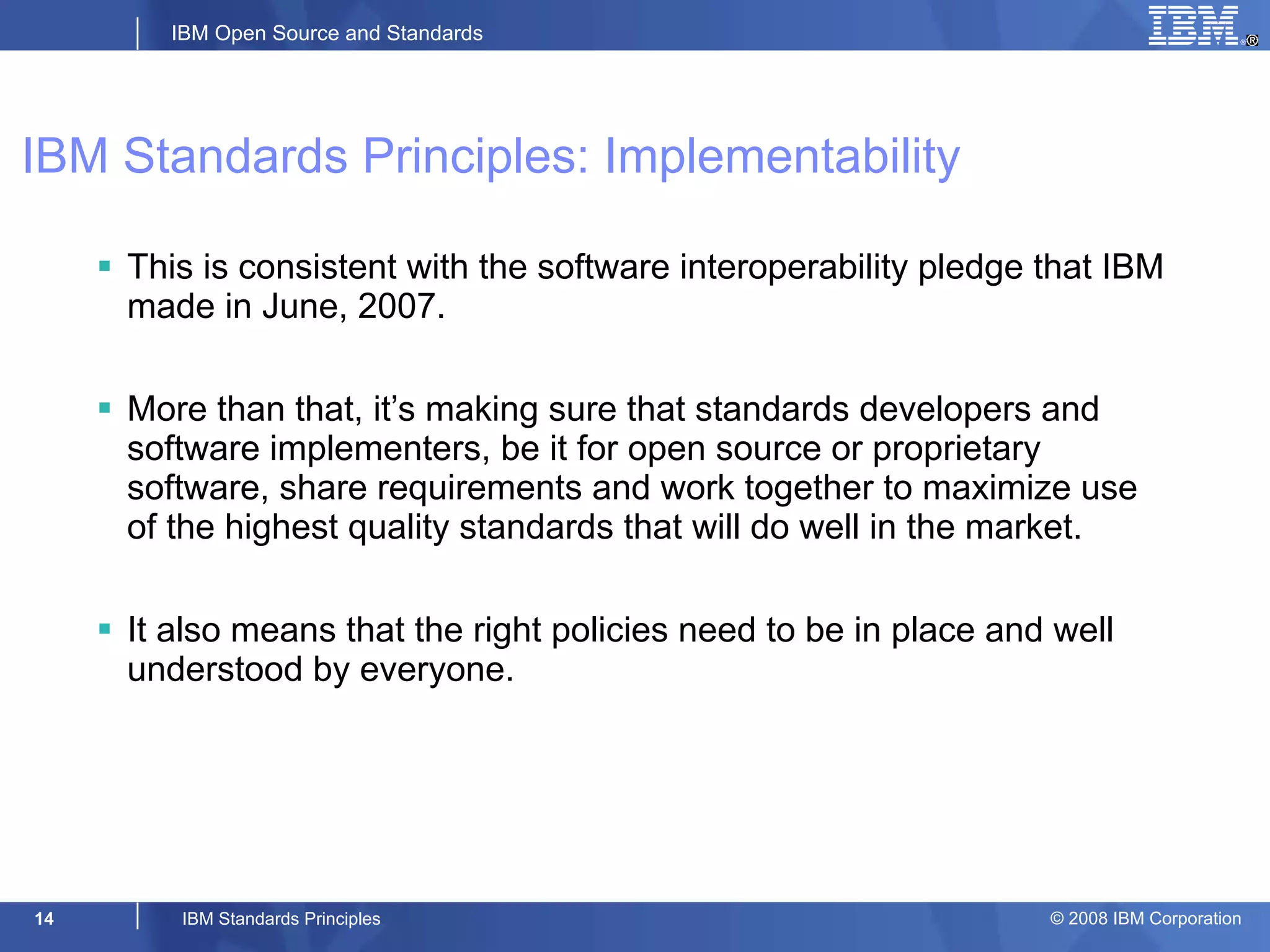 IBM Standards Principles | PPT