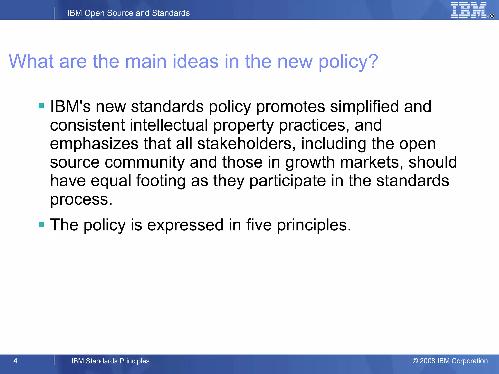 IBM Standards Principles | PPT