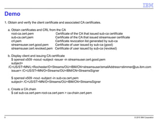 IBM Streams V4.1 and User Authentication with Client Certificates | PPT
