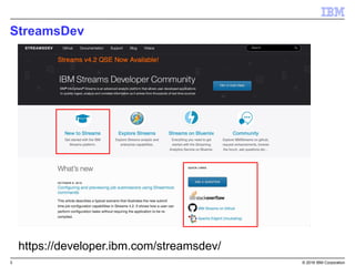IBM Streams Getting Started Resources | PDF