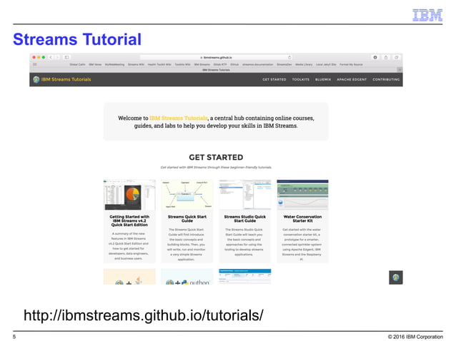 IBM Streams Getting Started Resources | PDF