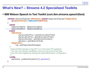 Toolkits Overview for IBM Streams V4.2 | PPT