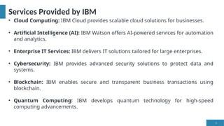 IBM Case Study in the subject of cloud computing | PPTX
