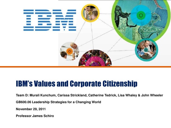 IBM's Values & Corporate Citizenship, November 2011