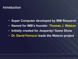 Ibm's watson | PPT