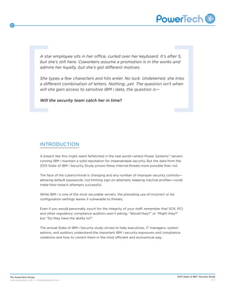 IBM System i Security Study 2013 | PDF | Computing | Technology & Computing