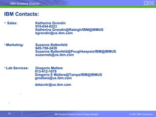 Ibm systems director active energy manager121207 overview | PPT