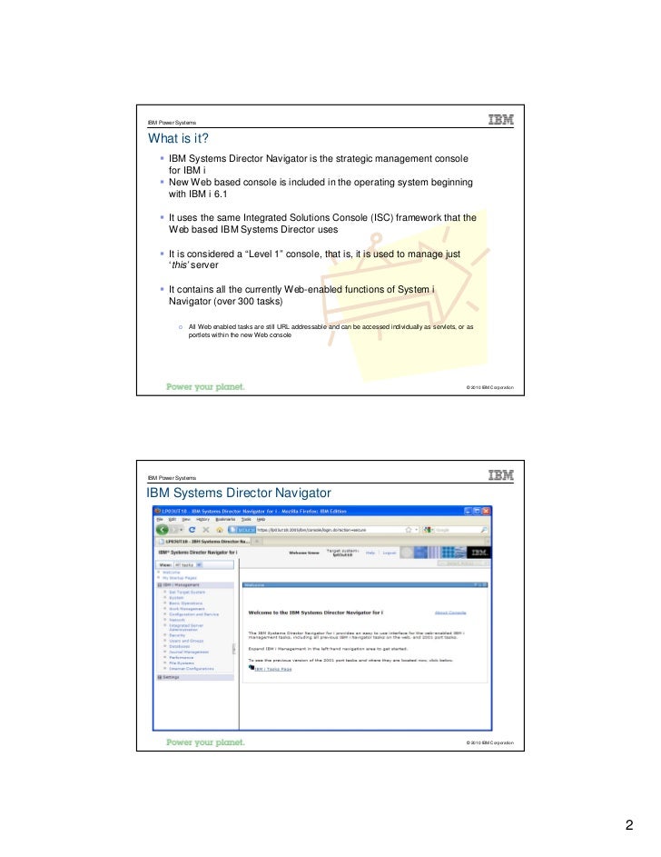 IBM Systems Director Navigator for i