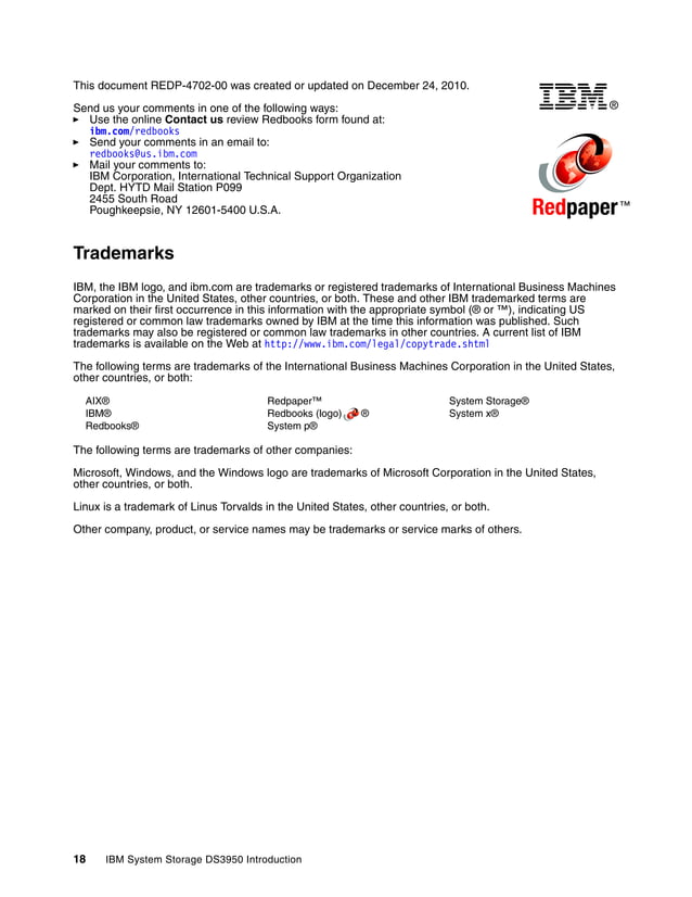 Ibm system storage ds3950 introduction redp4702 | PDF | Computing | Technology & Computing