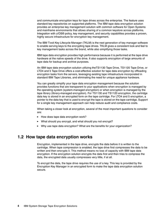 Ibm system storage open systems tape encryption solutions sg247907 | PDF