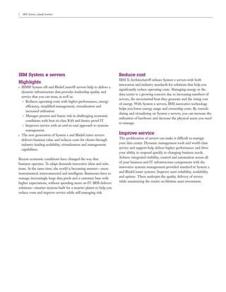 Ibm system x family brochure | PDF | Operating Systems | Computer Software and Applications