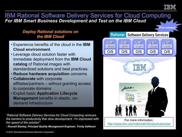 Ibm test & development cloud + rational service delivery services ...