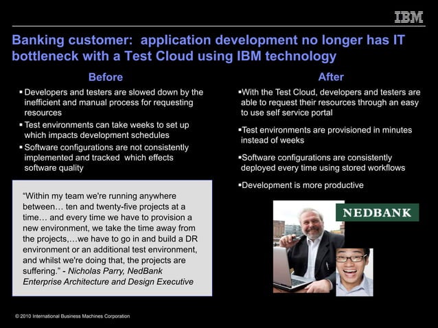 Ibm test & development cloud + rational service delivery services ...